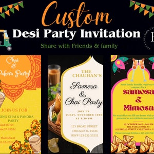 Custom Desi Party Invitation Indian Party Invite Animated - Etsy