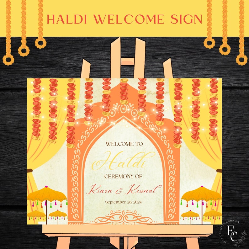 Haldi Welcome Sign Pithi Welcome Sign Event Sign Guest Welcome Sign ...
