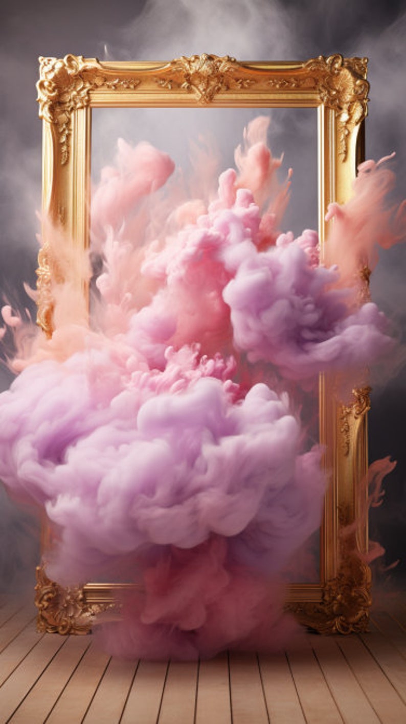 Pastel Smoke Frame Backdrops Maternity and Wedding Digital - Etsy