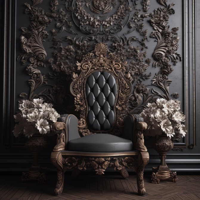 Black Thrones Backdrops Black Chairs Overlays Fine Art Backdrops Chair ...