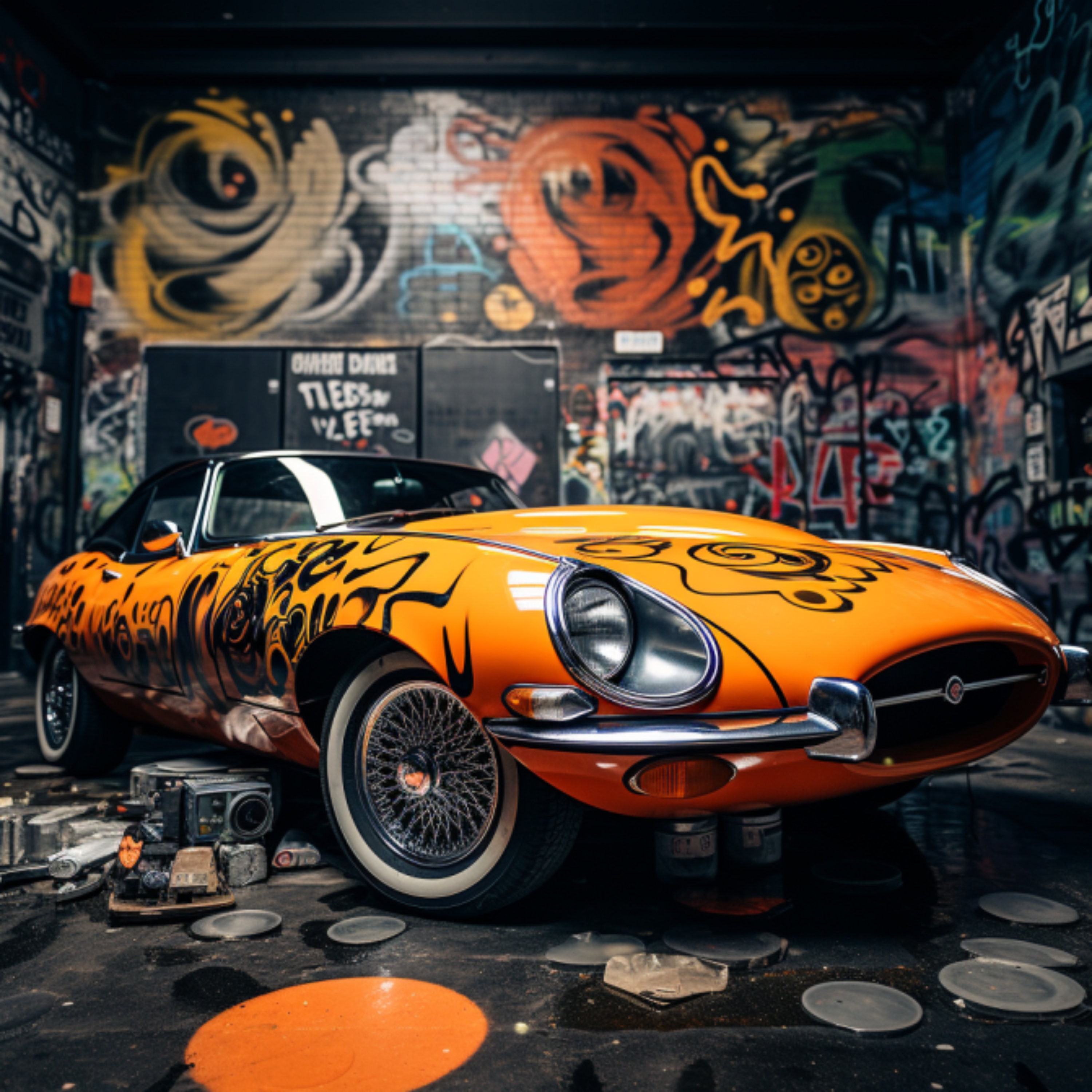 Grafitti Cars Digital Backdrops Bundle Grafitty Photoshop Overlay ...