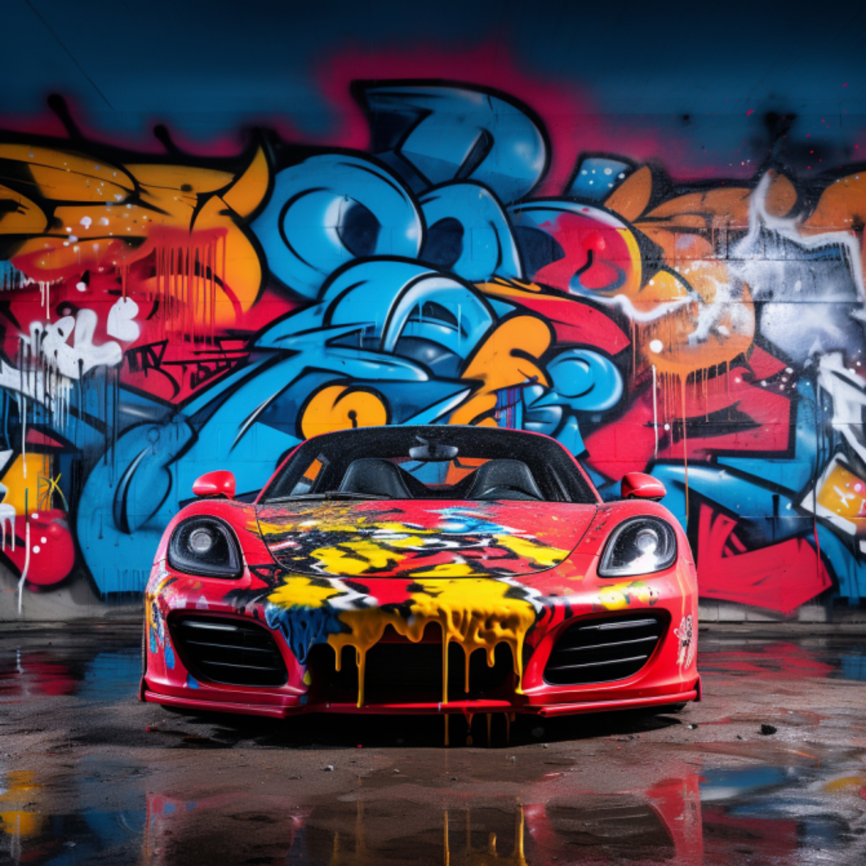 Grafitti Cars Digital Backdrops Bundle Grafitty Photoshop Overlay ...