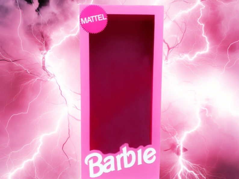 Barbie Box Backdrop Barbie Box Overlay Barbie Box Background Digital ...