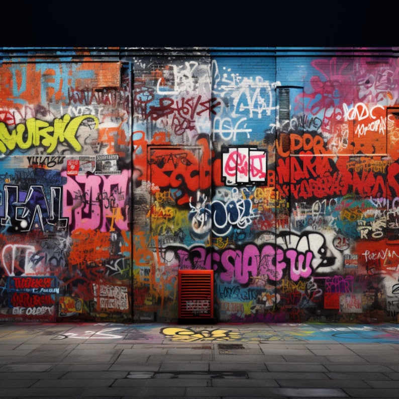 Grafitti Digital Backdrops Bundle Grafitty Photoshop Overlay Grafitti ...
