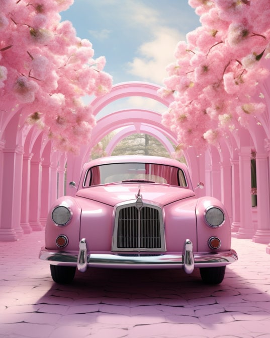 Pink Barbie Cars Barbie Cars Backdrops Barbie Cars Bundle Pink Cars ...