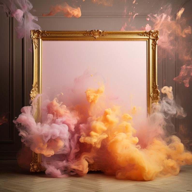 Pastel Smoke Frame Backdrops Maternity and Wedding Digital - Etsy