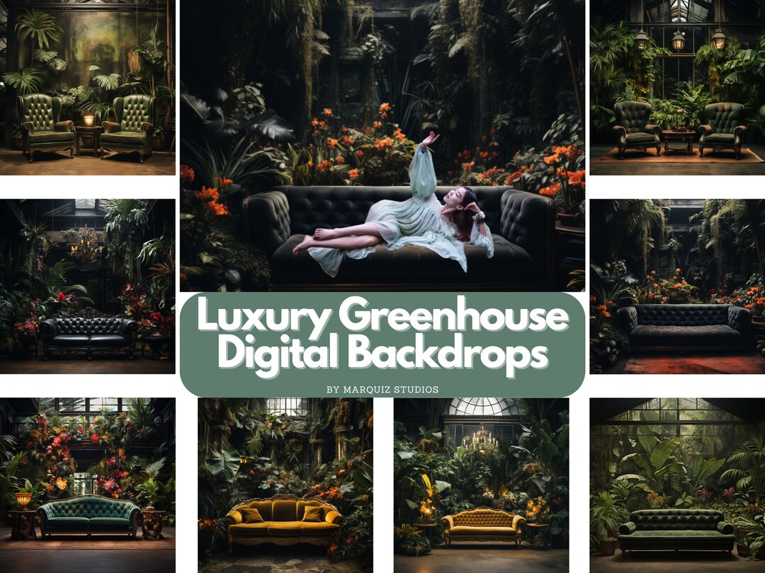 Old Greenhouse Digital Backdrops Greenhouse Backdrop Plants Overlay ...
