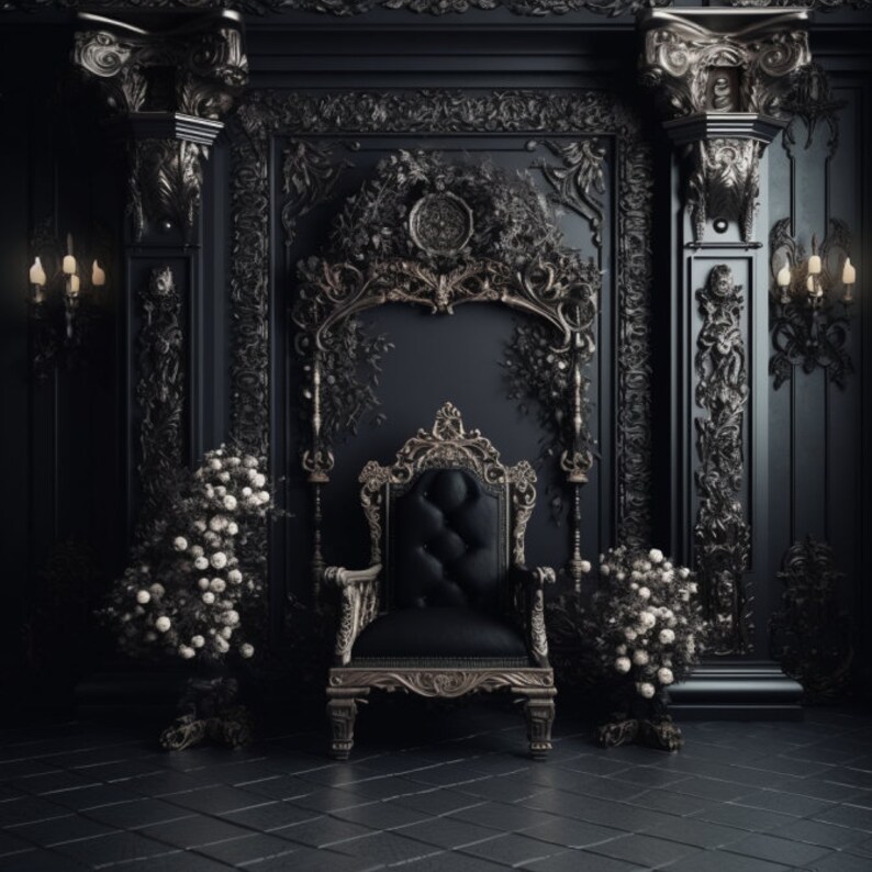 Black Thrones Backdrops Black Chairs Overlays Fine Art Backdrops Chair ...