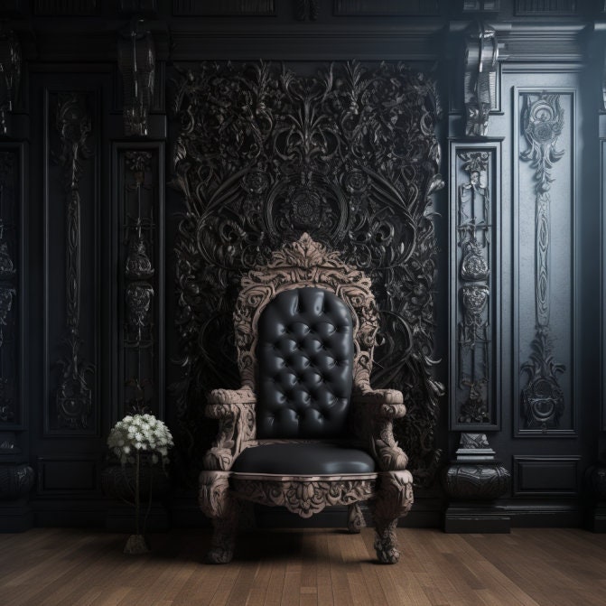 Black Thrones Backdrops Black Chairs Overlays Fine Art Backdrops Chair ...
