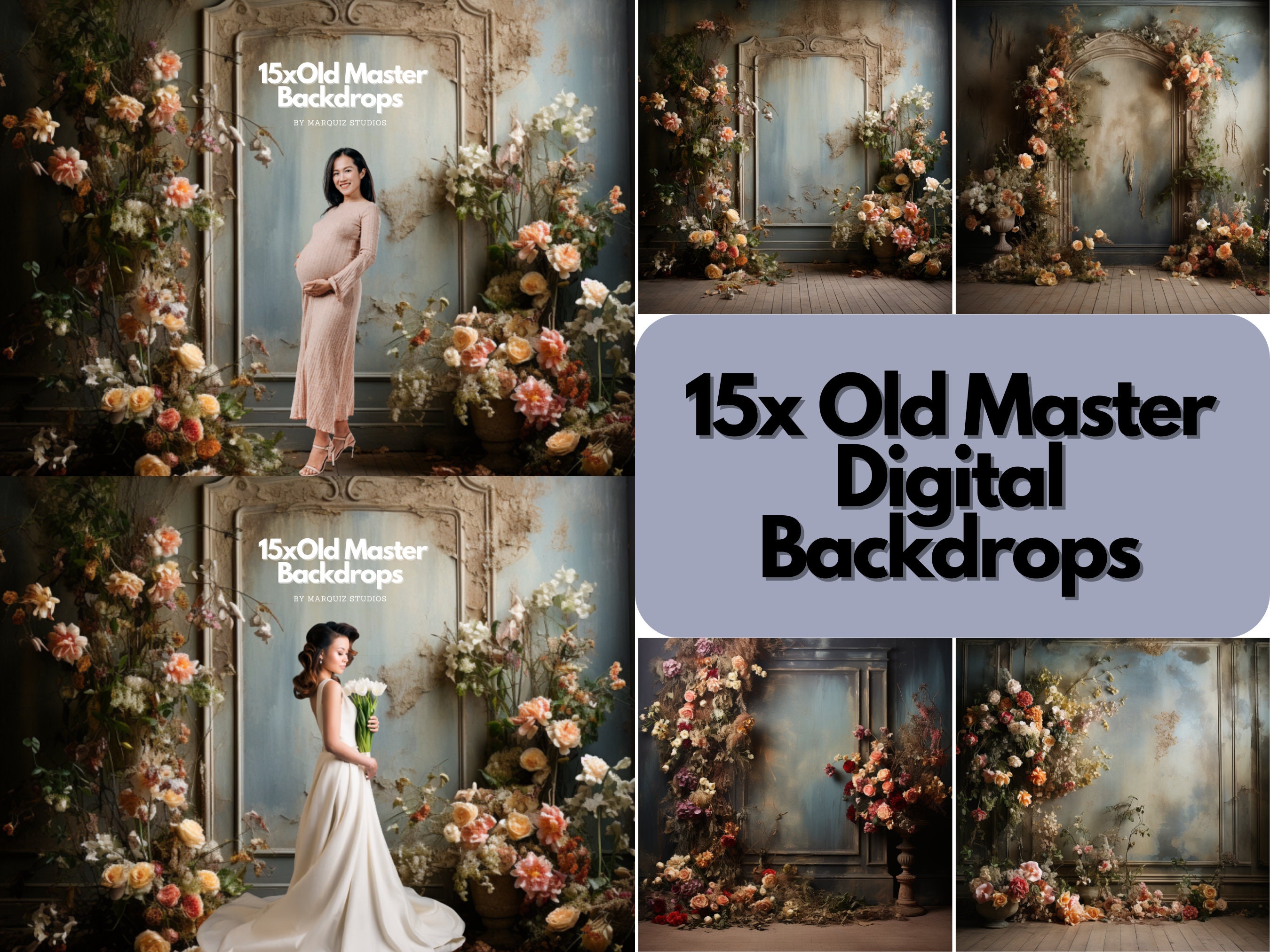 Old Master Digital Backdrops Old Master Photography Backgrounds Wedding ...