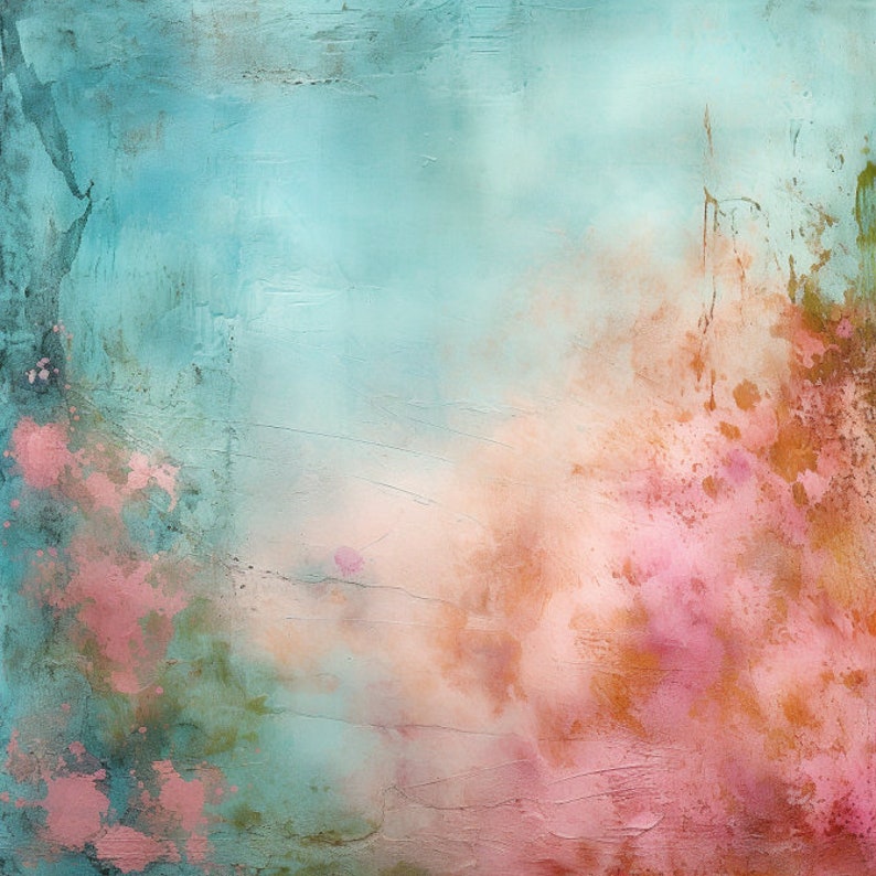 Floral Old Canvas Digital Backdrops Floral Photoshop Overlays Canvas ...