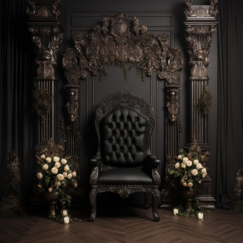 Black Thrones Backdrops Black Chairs Overlays Fine Art Backdrops Chair ...