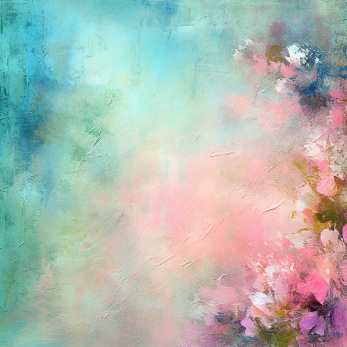 Floral Old Canvas Digital Backdrops Floral Photoshop Overlays Canvas ...