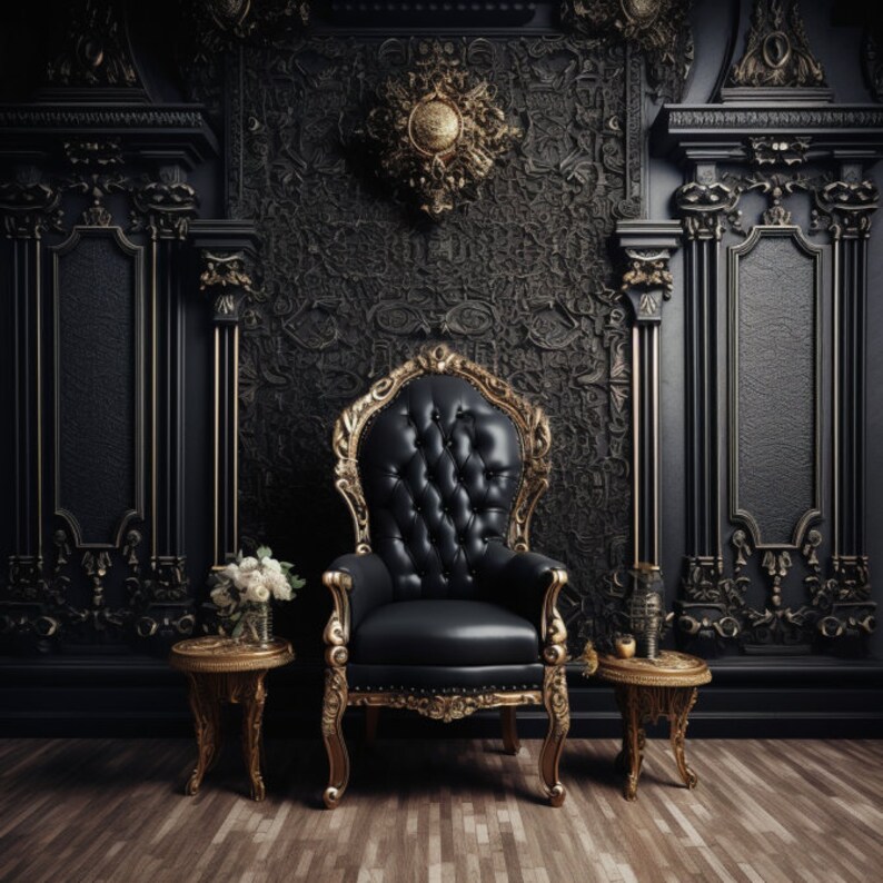Black Thrones Backdrops Black Chairs Overlays Fine Art Backdrops Chair ...