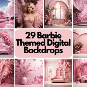 Barbie Digital Backdrops Bundle Photography Digital Backdrops Photoshop ...