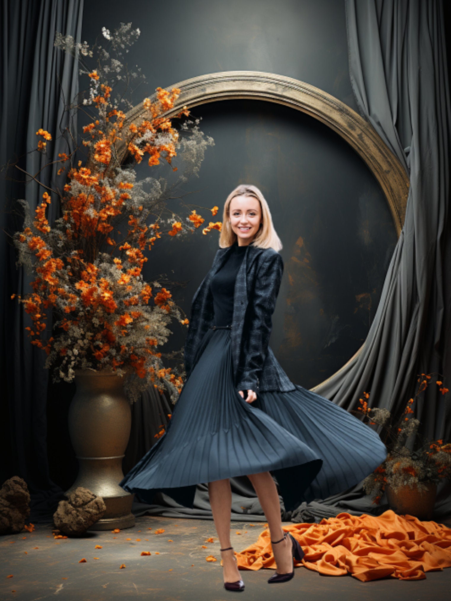 Floral Rings Backdrop Overlays Ring Backdrops Maternity - Etsy