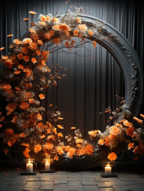 Floral Rings Backdrop Overlays Ring Backdrops Maternity - Etsy