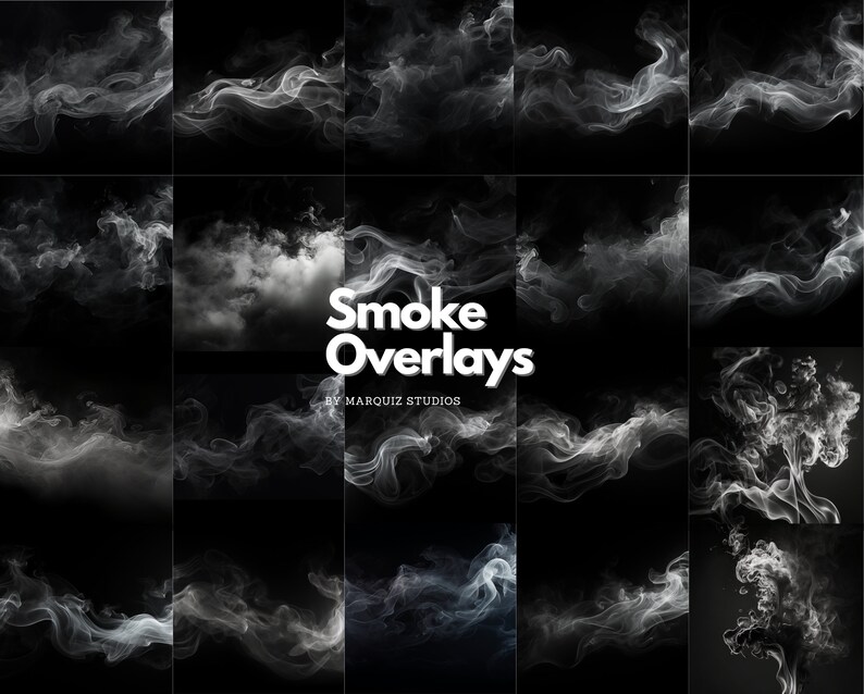PNG Smoke Overlay Bundle High Quality Photoshop Overlays Photography ...