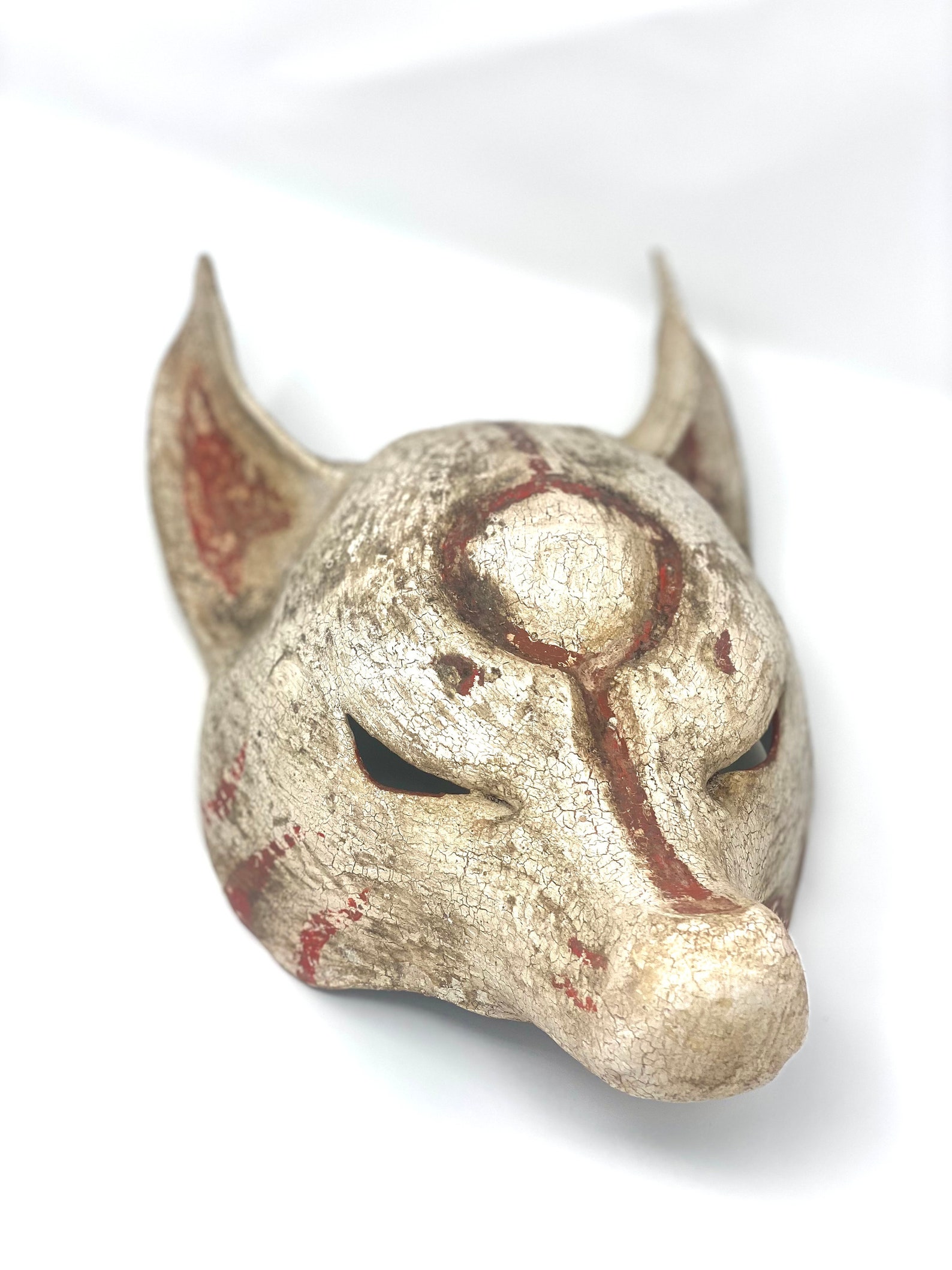 Antique Kitsune Mask - Etsy