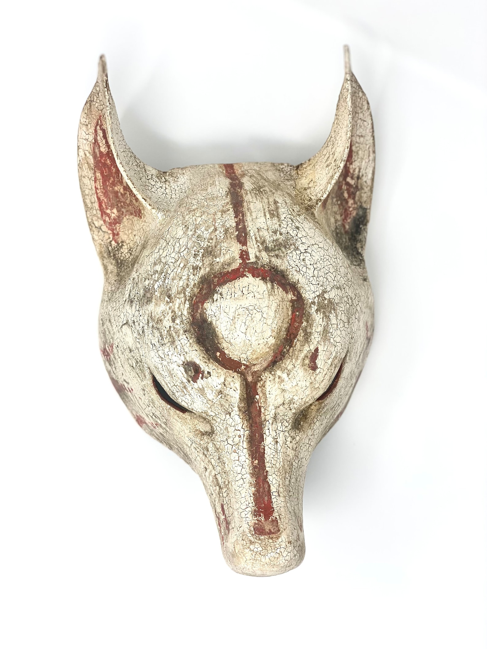 Antique Kitsune Mask - Etsy