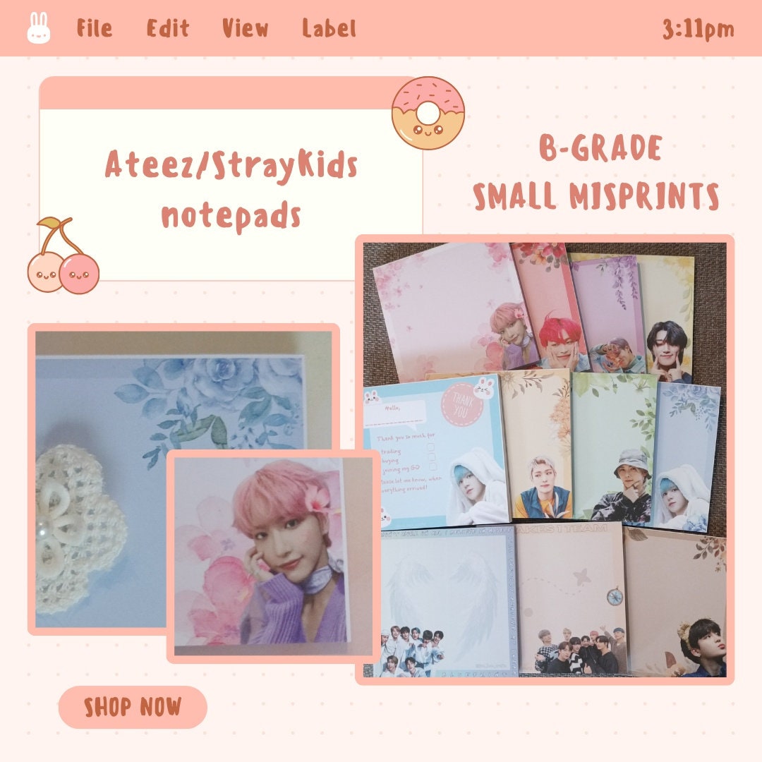 K-pop Notepad Notepad Ateez Member B-GRADE - Etsy