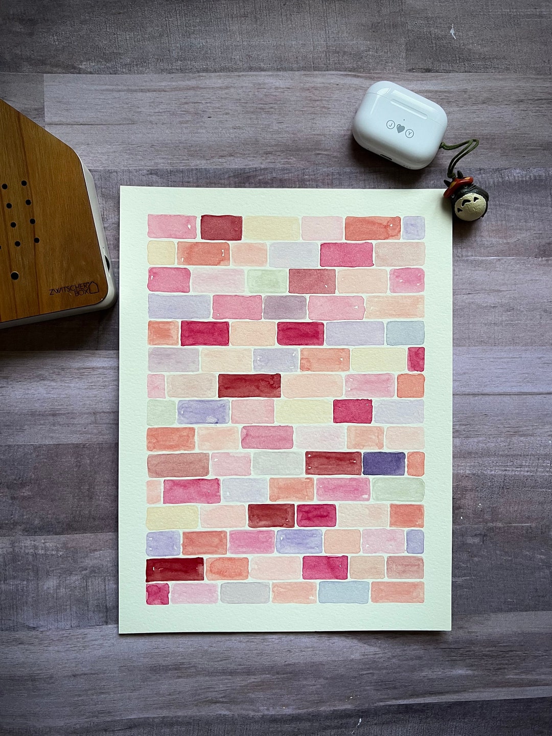 Pretty Bricks in Pastel Pink - Etsy