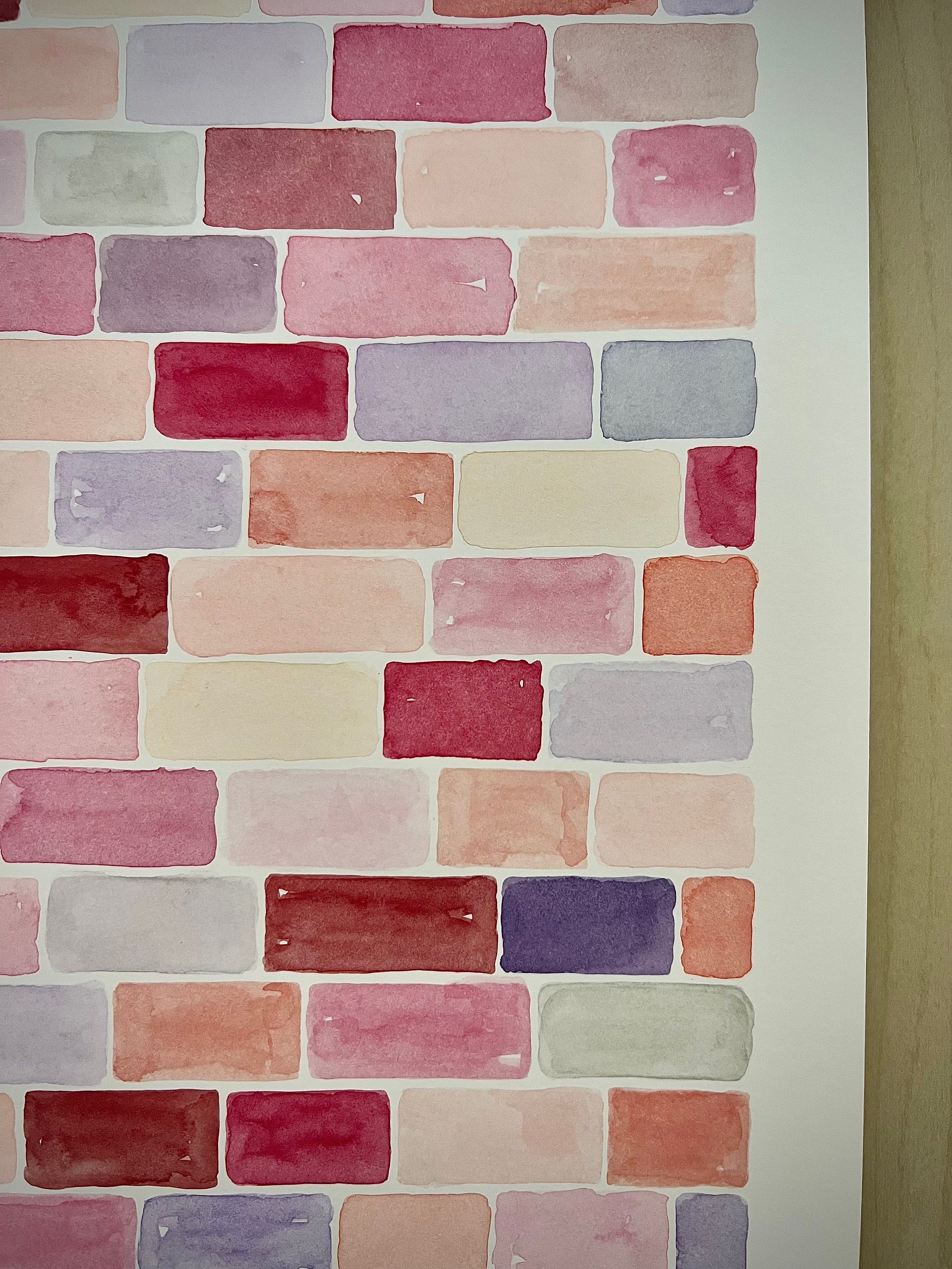 Pretty Bricks in Pastel Pink - Etsy