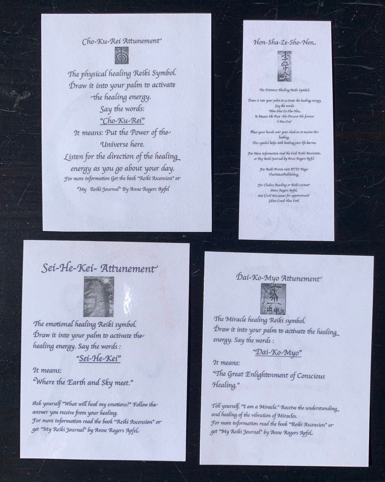 Reiki Symbol Cards - Etsy