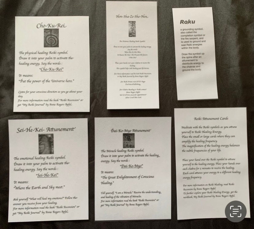 Reiki Symbol Attunement Cards - Etsy