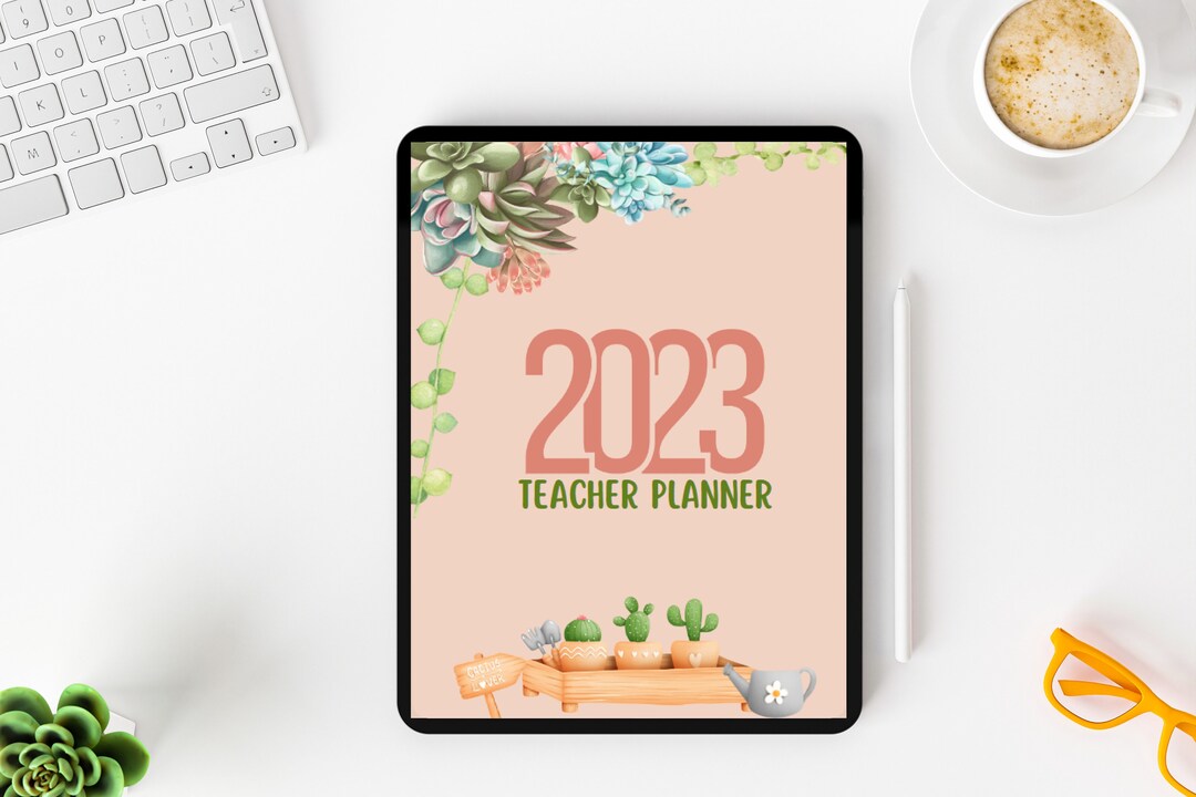 Cute Cactus Digital Teacher School Planner 23-24 School Year - Etsy
