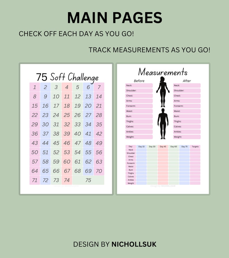 75 Soft Challenge | 75 Soft Printable | 75 Day Challenge Printable ...