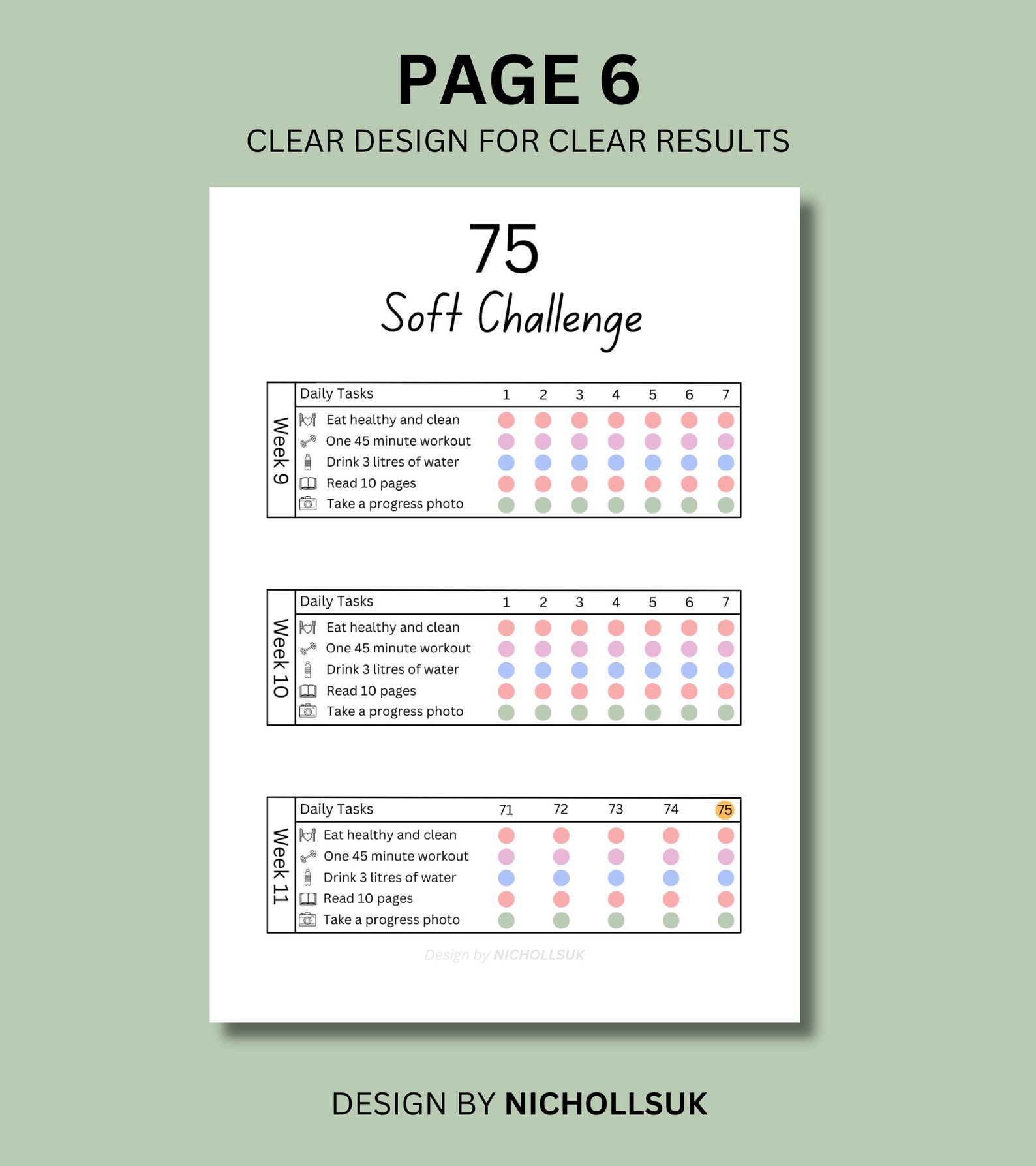 75 Soft Challenge | 75 Soft Printable | 75 Day Challenge Printable ...