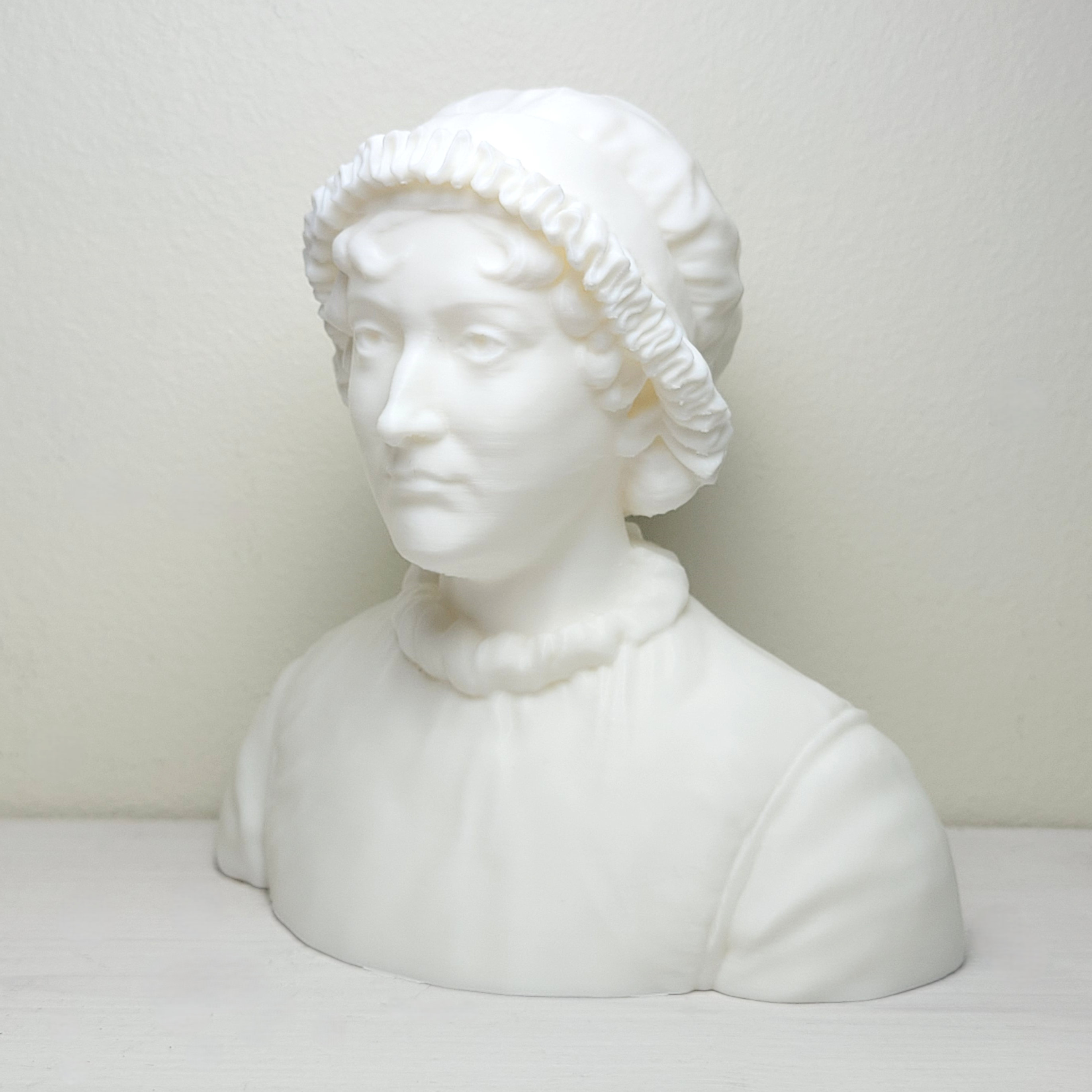 Jane Austen Bust 3D Printed Model With or Without Test Tube Flower Vase ...