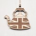 British Union Jack Victorian Copper Kettle Teapot Wood Ornament ...