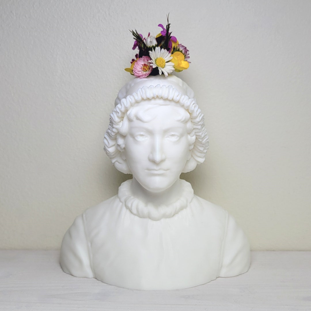 Jane Austen Bust 3D Printed Model With or Without Test Tube Flower Vase ...