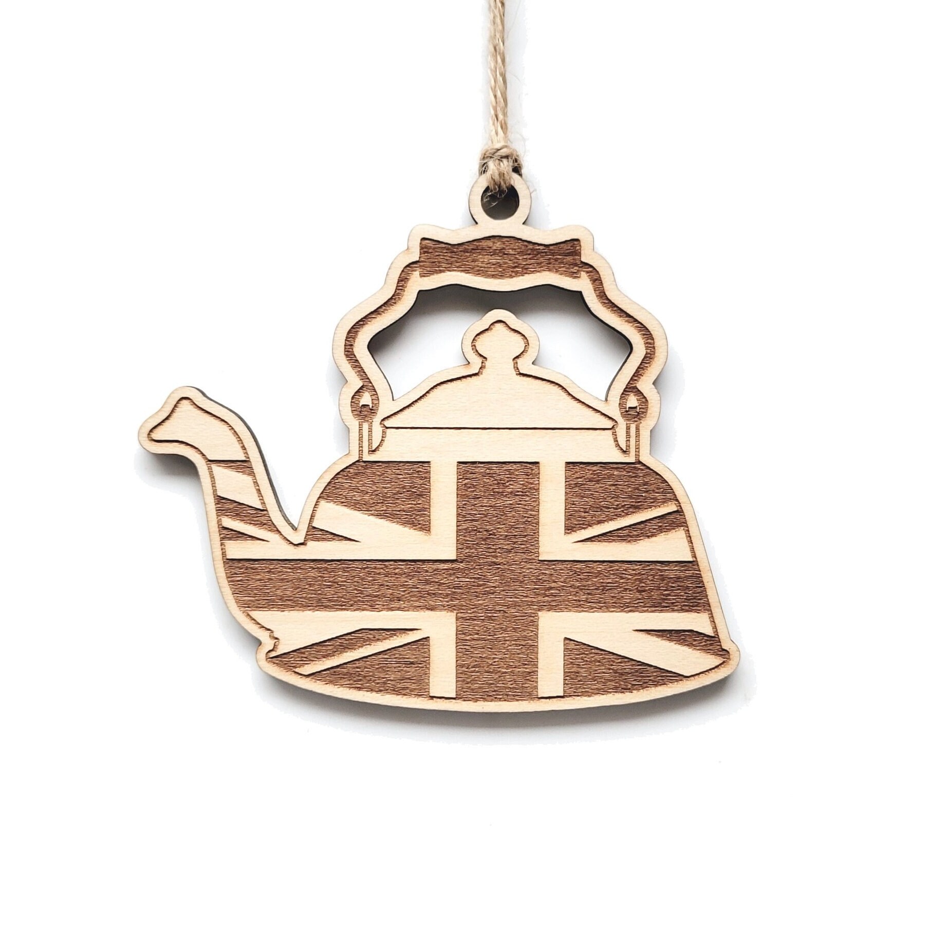 British Union Jack Victorian Copper Kettle Teapot Wood Ornament, Every ...