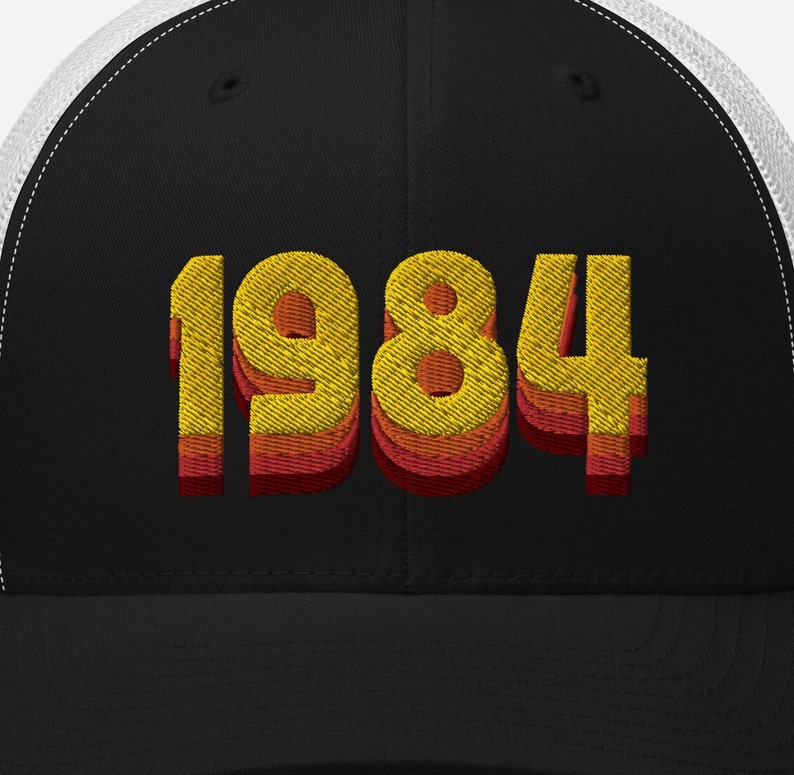 40th Birthday Trucker Hat, Custom Embroidered Hats, Born in 1984, 1980s ...
