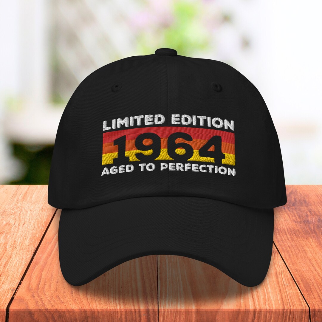 60th Birthday Hat, Custom Embroidered Trucker Hats, Born in 1964, Aged ...