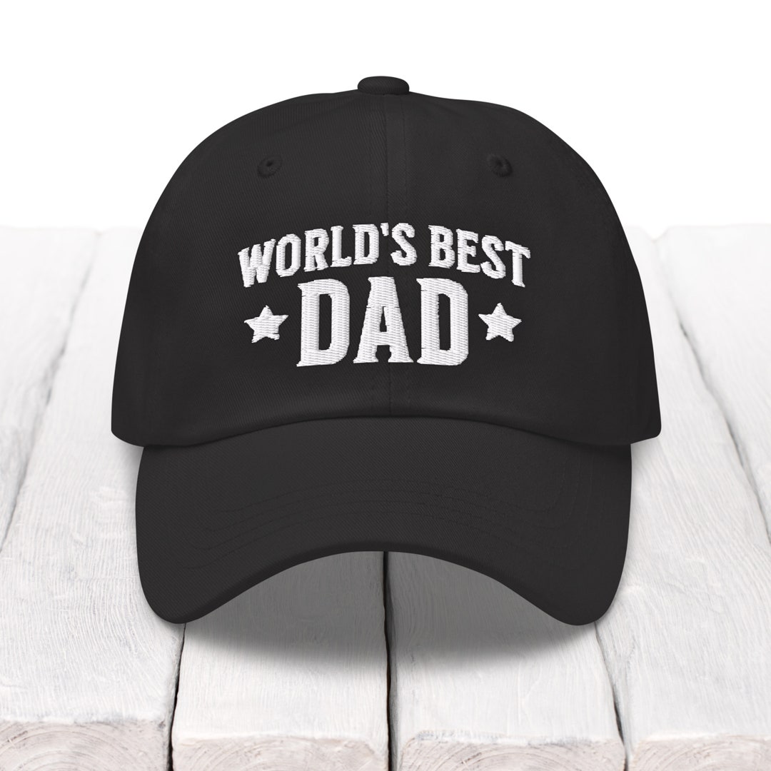 Worlds Best Dad Hat, Personalized Embroidered Cap for Fathers Day Gift ...