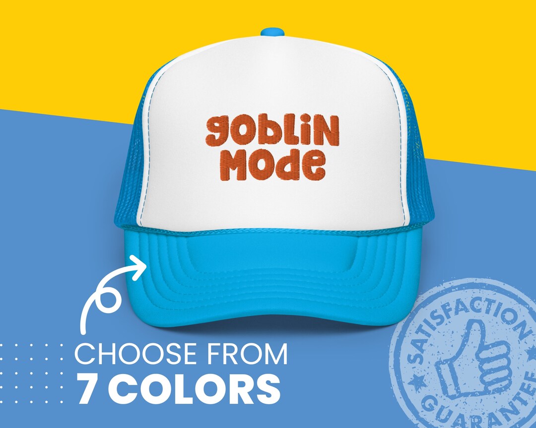Goblin Mode Foam Trucker Hat Embroidered Retro Truckers Cap - Etsy