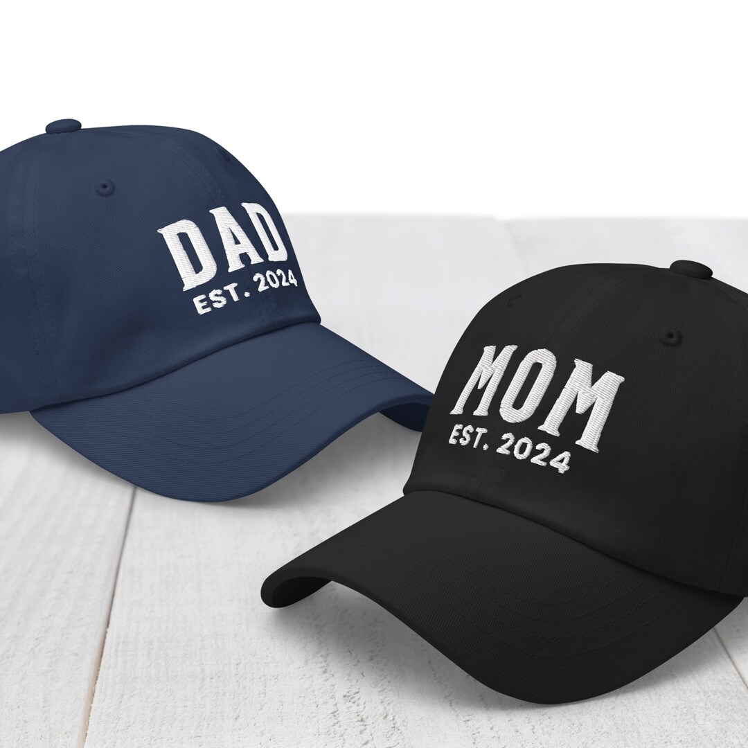 Custom Embroidered Hat, Mom and Dad Matching Hats, Mom With Est Year ...