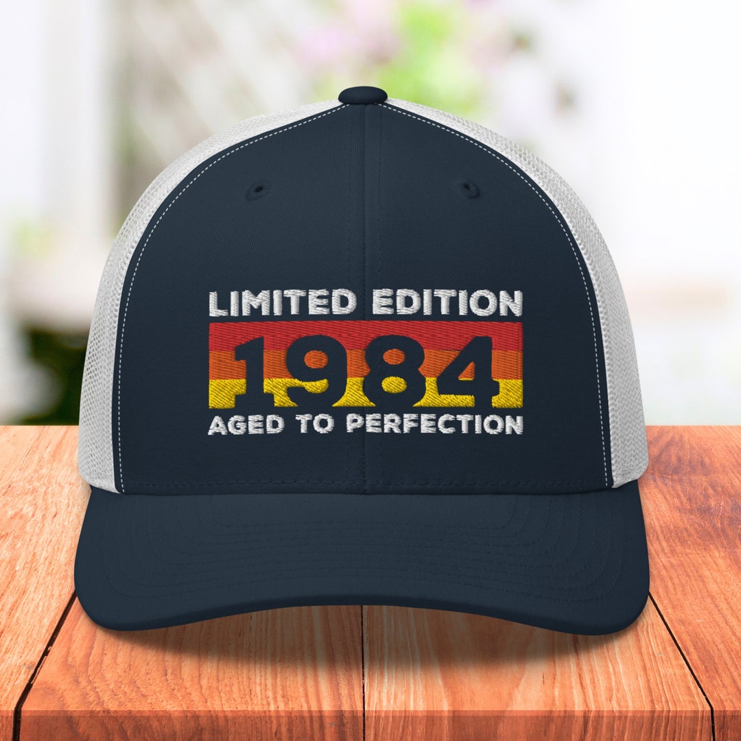 40th Birthday Hat, Custom Embroidered Hats, Born in 1984, Aged to ...