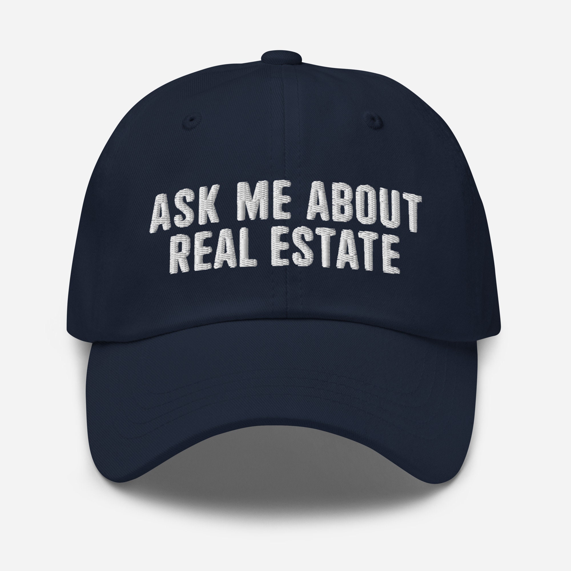 Realtor Hat, Custom Embroidered Hat, Ask Me About Real Estate, Realtor ...