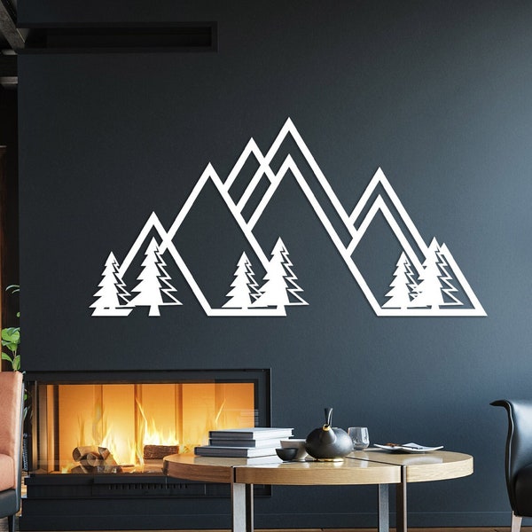 Mountain Metal Art - Etsy