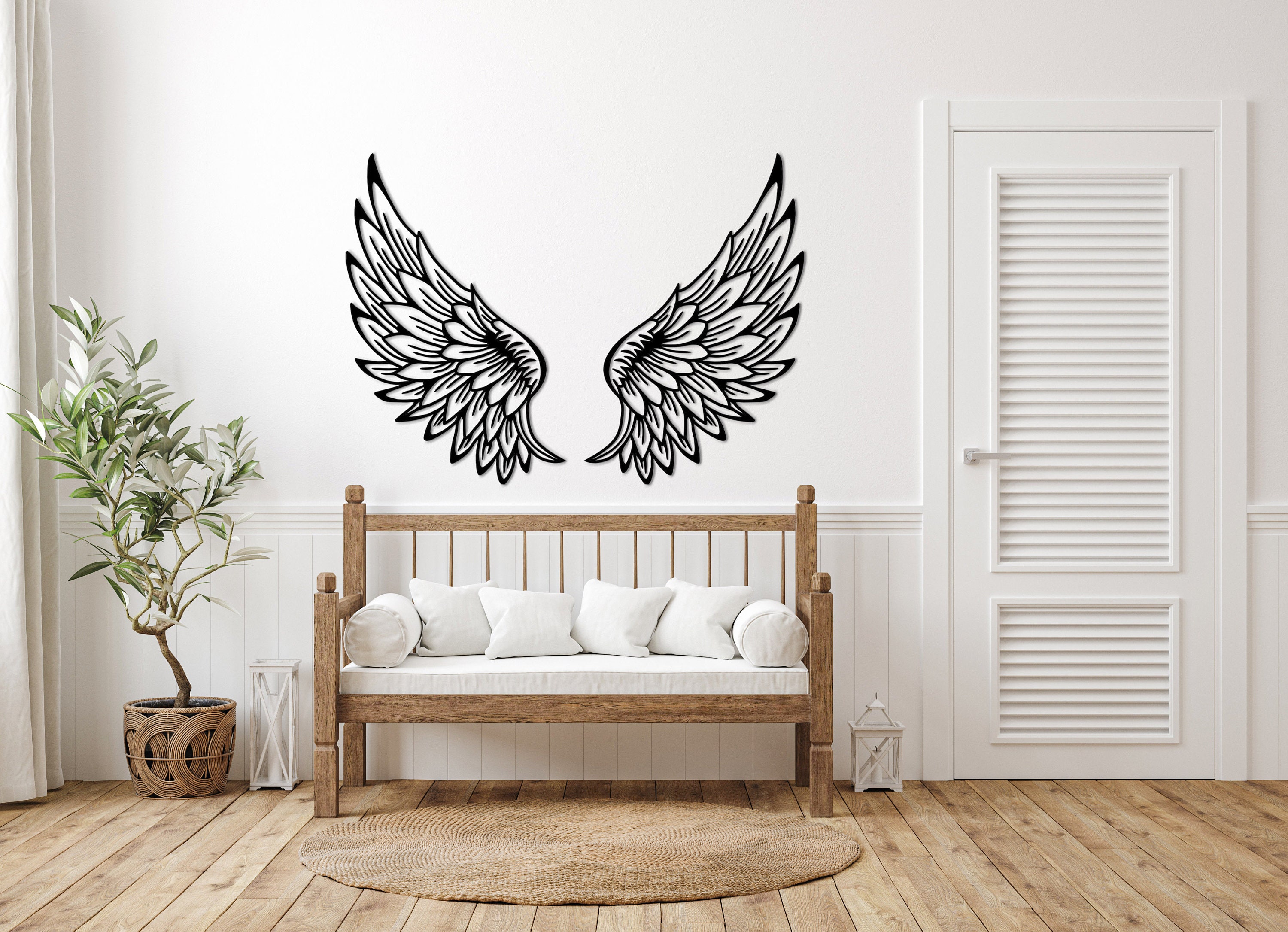 Angel Wings Metal Wall Art 2 Pieces Angel Wings Wall Decor - Etsy