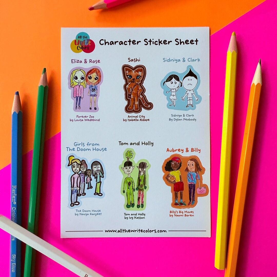 3 Custom Character Sticker Sheets Designed by Our Talented Student ...