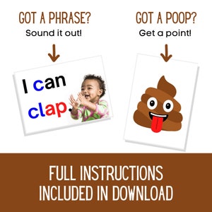 POOP Game - Blended Consonants, CVC, and Sight Words - Etsy