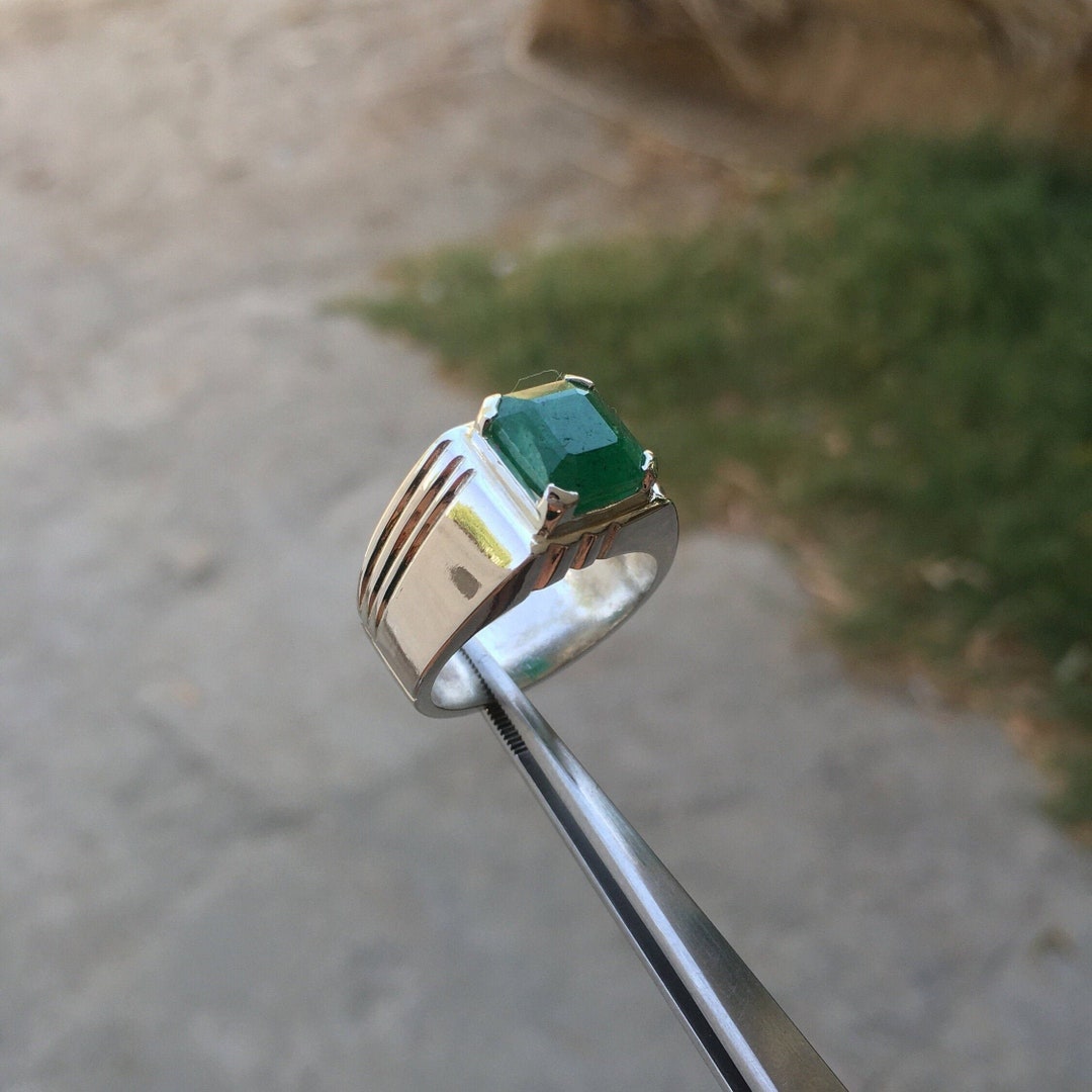 Genuine Zamurd Stone Ring From Swat Original Emerald Ring Real Emerald ...