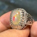 White Fire Water Opal Ring Ethiopian Fire Water Opal Ring Untreated ...