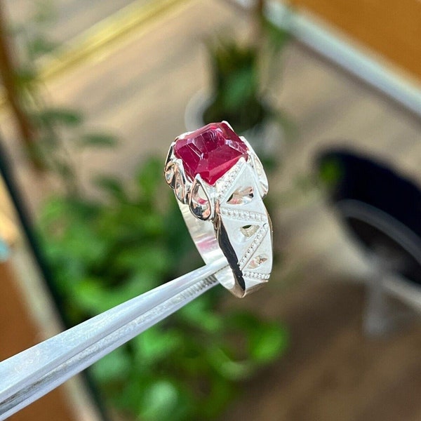 Ruby Men Ring - Etsy